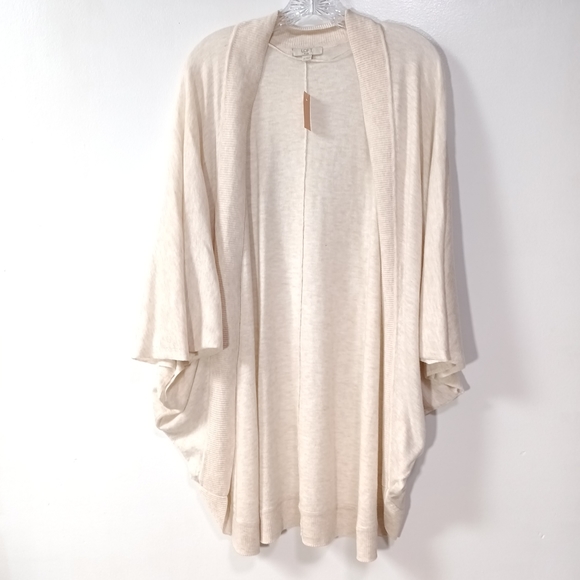 LOFT | Sweaters | Loft Plus Open Cardigan In Cream Size Os Plus Nwt ...